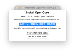 OpenCore Legacy PatcherでインストールしたmacOSをアップデート
